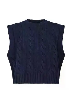 Max Mara Cable-knit Wool Sweater Vest