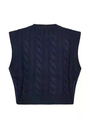 Max Mara Cable-knit Wool Sweater Vest