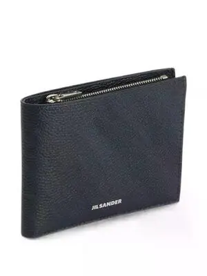 JIL SANDER Zipped Grained-leather Pocket Wallet With Embossed Logo