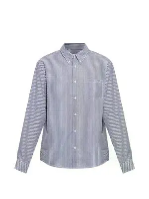 A.p.c. Vertical-stripe Button-down Cotton Shirt - White