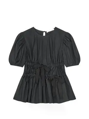 Cecilie Bahnsen Freya Bow-detail Puffed-sleeve Blouse