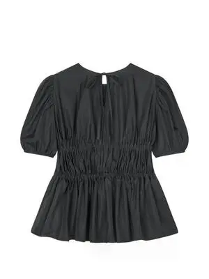 Cecilie Bahnsen Freya Bow-detail Puffed-sleeve Blouse