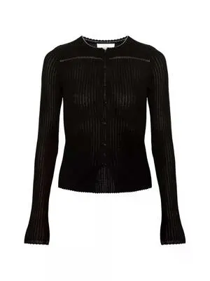 Isabel Marant Étoile Siofra Pointelle-knit Cardigan - Black