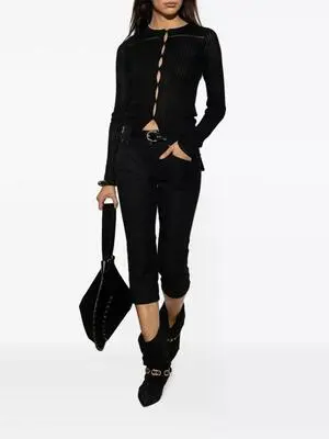 Isabel Marant Étoile Siofra Pointelle-knit Cardigan - Black
