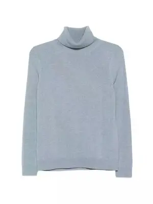 Eric Bompard Roll-neck Cashmere Sweater - Blue