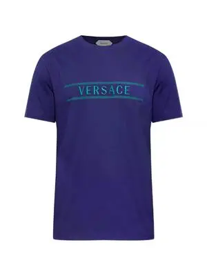 Versace Logo-embroidered T-shirt