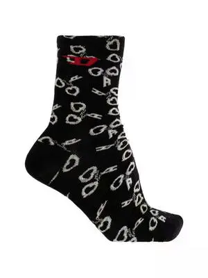 DIESEL® Handcuff Motif Crew Socks