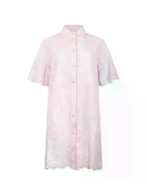 MC2 SAINT BARTH Broderie-anglaise Scalloped-edge Dress
