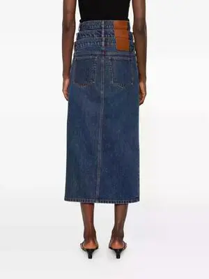Viktor & Rolf Triple-layer Denim Maxi Skirt