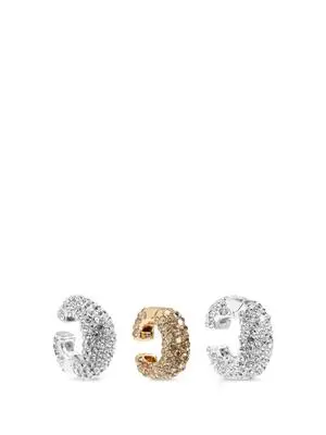 Cult Gaia Solene Crystal-embellished Ear Cuffs - Silver