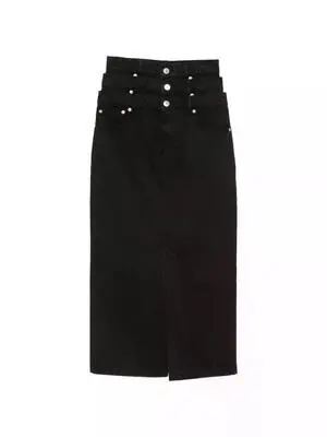 Viktor & Rolf Triple-layer Denim Maxi Skirt