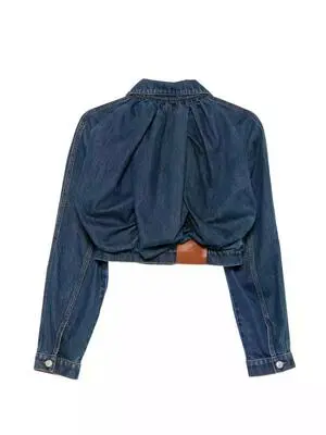 Viktor & Rolf Pumpkin Cropped Denim Jacket - Blue
