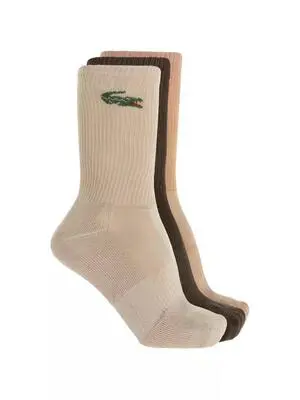 Lacoste 3-pack Ribbed Socks - Neutrals
