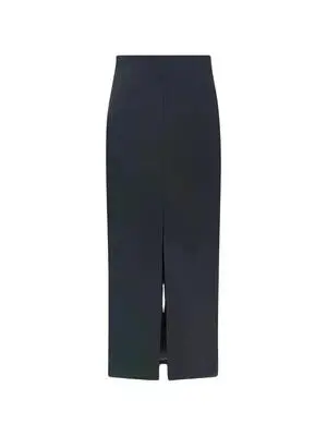 Paul & Shark Tech Wool Pencil Midi Skirt - Blue