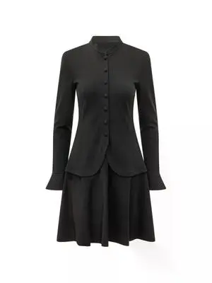 Emporio Armani Unlined Dress In Stretch Viscose With Covered Buttons