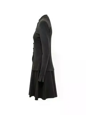 Emporio Armani Unlined Dress In Stretch Viscose With Covered Buttons