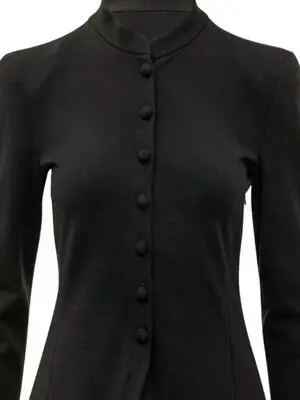 Emporio Armani Unlined Dress In Stretch Viscose With Covered Buttons
