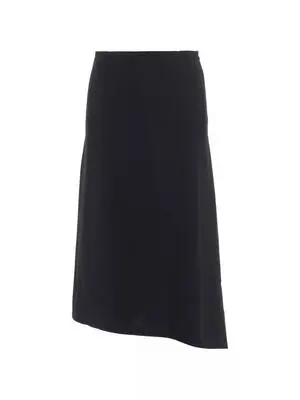 NICCOLO PASQUALETTI Asymmetric Ruffled Midi Skirt - Black