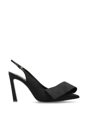 Givenchy Twisted Ribbon Slingback Pumps In Moiré Fabric