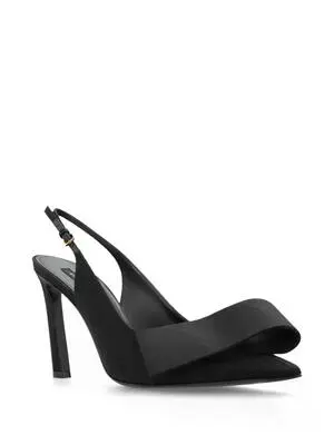 Givenchy Twisted Ribbon Slingback Pumps In Moiré Fabric