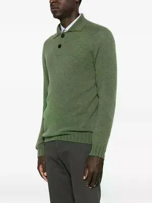 Tagliatore Voltaire Fine-knit Long-sleeve Polo Shirt