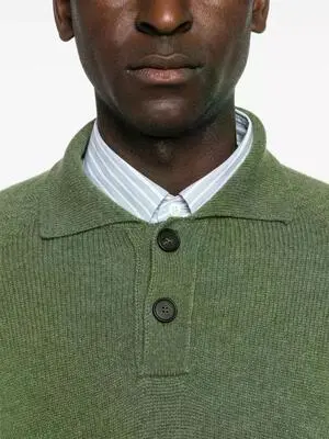 Tagliatore Voltaire Fine-knit Long-sleeve Polo Shirt