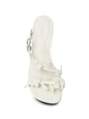Simkhai Willow Floral-appliqué Leather Sandals