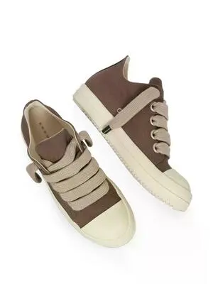 Rick Owens Canvas Lace-up Sneakers - Grey
