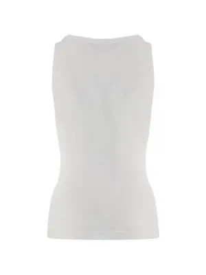 ALAINPAUL Ribbed Bow-detail Vest Top