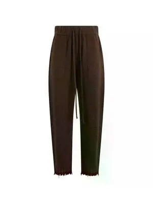 UMA WANG Drawstring Frayed-edge Trousers