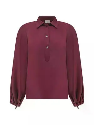 Paul & Shark Raglan-sleeve Silk Blouse