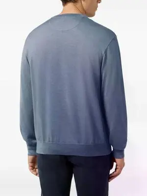Paul & Shark Crew-neck Contrast-trim Sweater - Blue