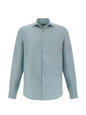 Paul & Shark Mélange Long-sleeved Shirt - Blue