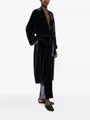 WHYCI Belted Velvet Dressing Gown
