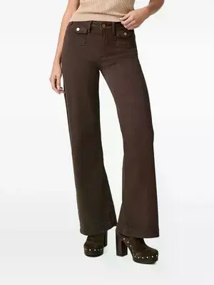 Paige Lennah Patch-pocket Jeans - Brown