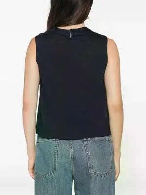 WHYCI Satin-finish Sleeveless Blouse