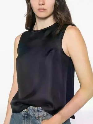 WHYCI Satin-finish Sleeveless Blouse