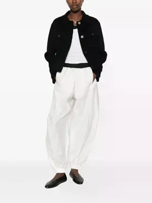 LOU ANDREA Button-up Cropped Jacket - Black