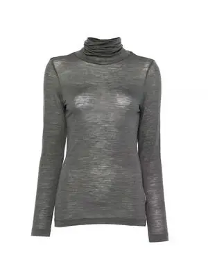 WHYCI Roll-neck Long-sleeve Sweatshirt