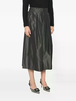 WHYCI A-line Pleated Midi Skirt
