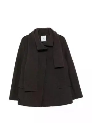 WHYCI Scarf-detail Flap-pocket Coat