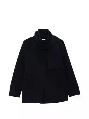 WHYCI Scarf-detail Flap-pocket Coat