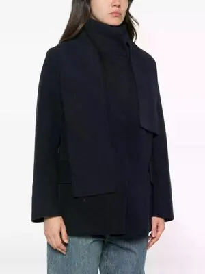 WHYCI Scarf-detail Flap-pocket Coat