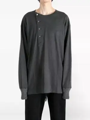 TAIGA TAKAHASHI Asymmetric Button-fastening T-shirt