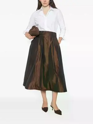 WHYCI Elasticated-waistband Midi Skirt