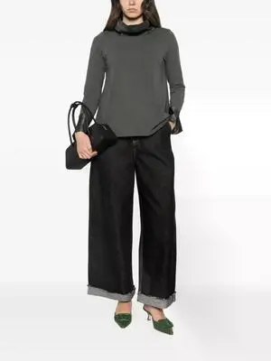 WHYCI High-neck Split-cuff T-shirt - Grey