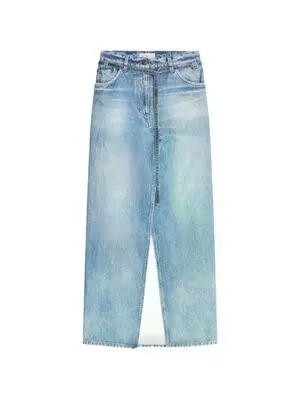 Dries Van Noten Long Denim Skirt