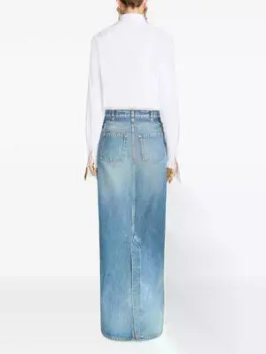 Dries Van Noten Long Denim Skirt