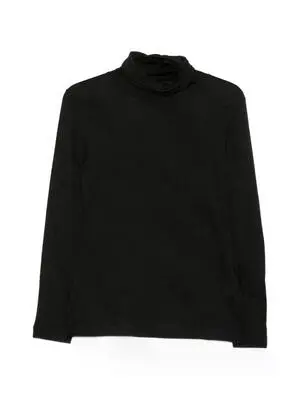 WHYCI Roll-neck Long-sleeve T-shirt - Black
