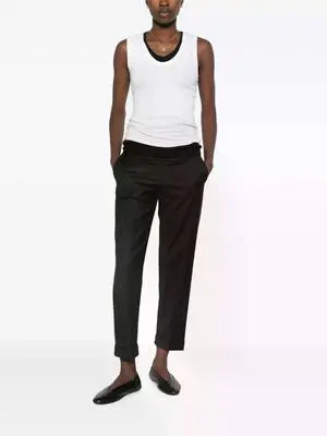 WHYCI Pressed-crease Turned-up Trousers